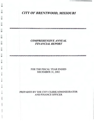 "Comprehensive Annual Financial Report, 2002" by City of Brentwood