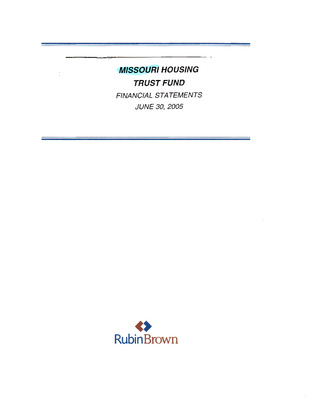 "Financial Statements, 2005" by Missouri Housing Trust Fund