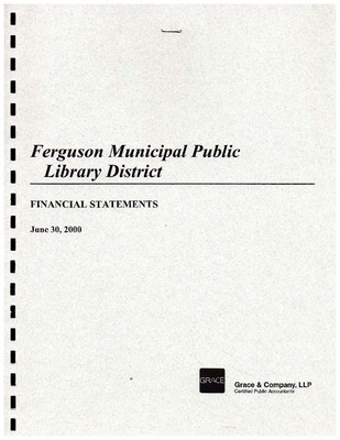 "Financial Statements, 2000" by Ferguson Municipal Public Library District